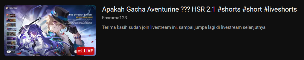 Livestream HSR (Kemungkinan gacha Aventurine) Honkai: Star Rail | HoYoLAB