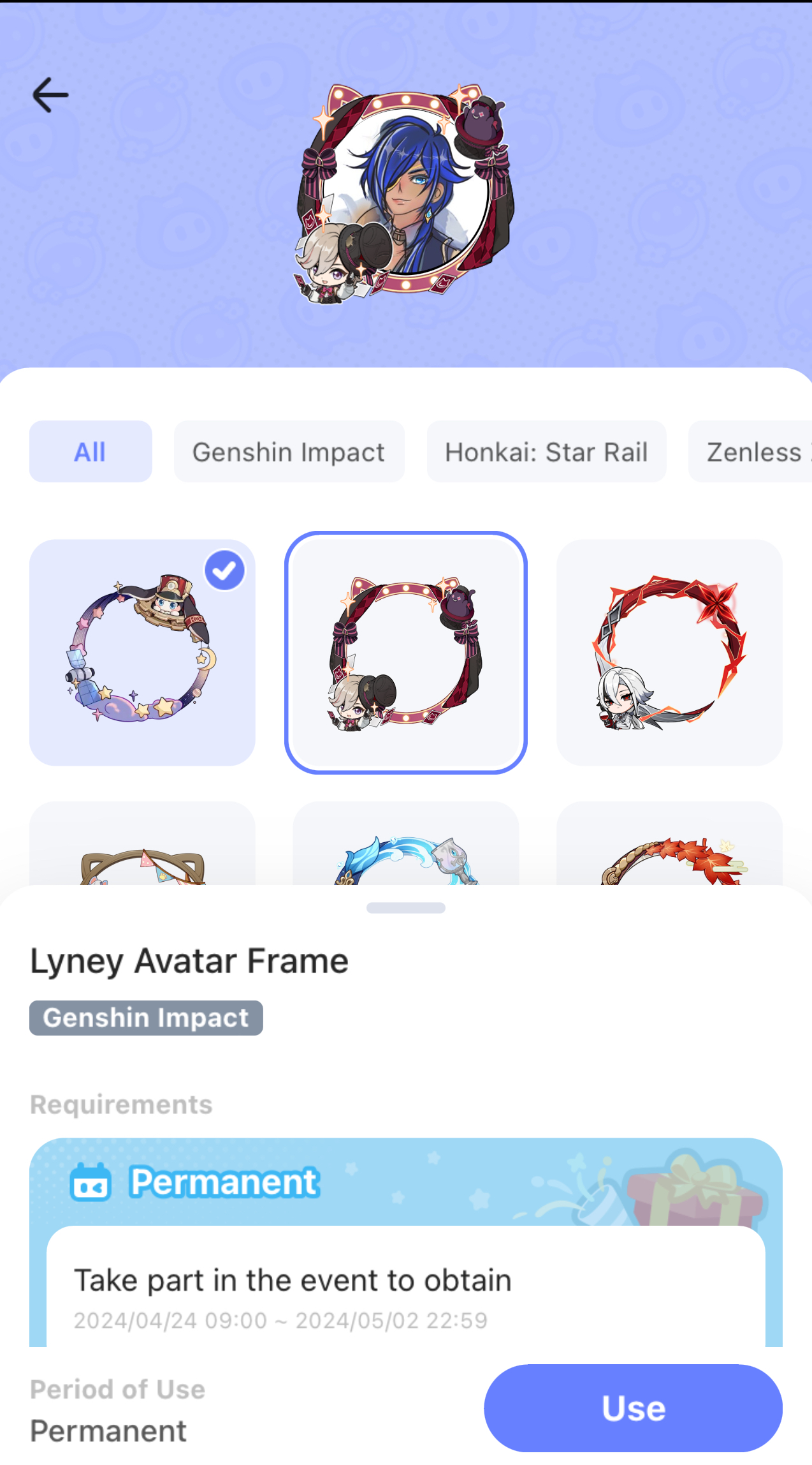 Character Frames | Frame Collection #112-113 Genshin Impact | HoYoLAB