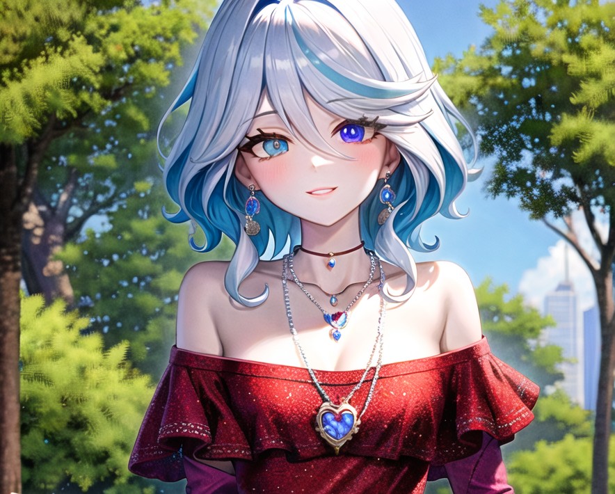 Furina pretty in a red dress Genshin Impact | HoYoLAB