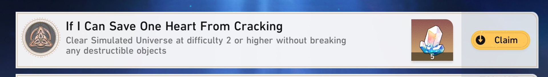 There’s an achievement called If I can stop one heart from cracking ...