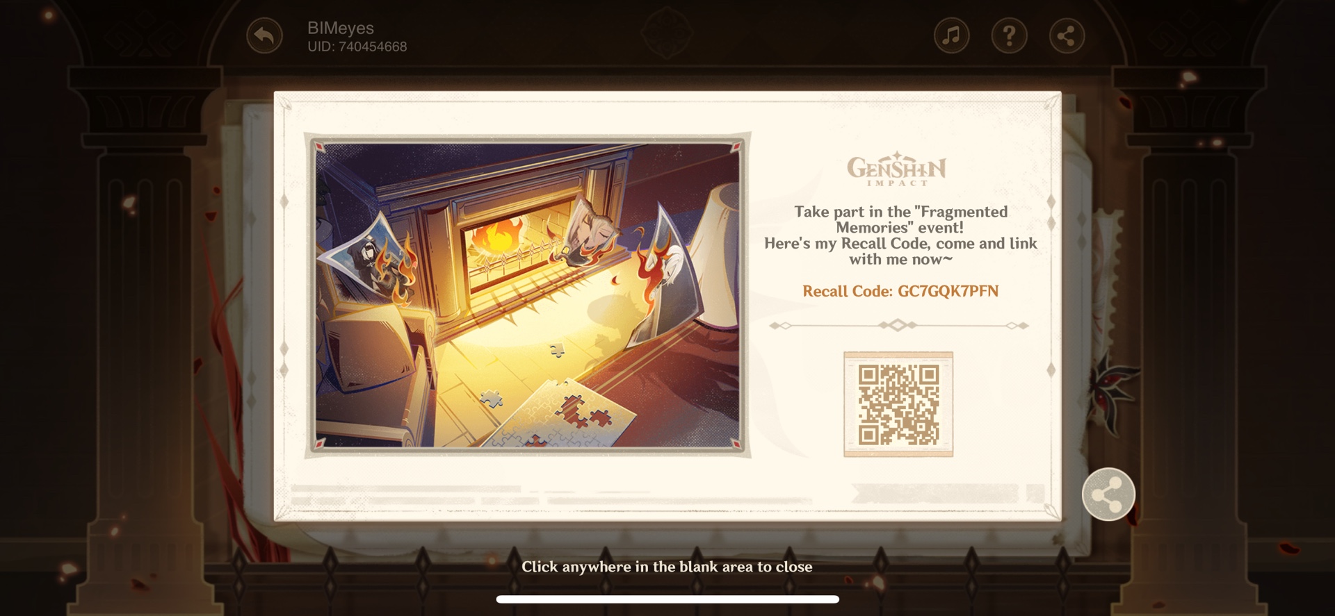 New Event with primo! recall my code please Genshin Impact | HoYoLAB