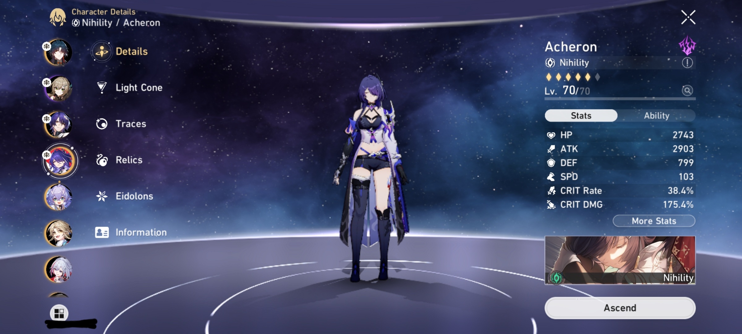 yall i need help with my acherons build she can't hit 40k😭😭 Honkai ...