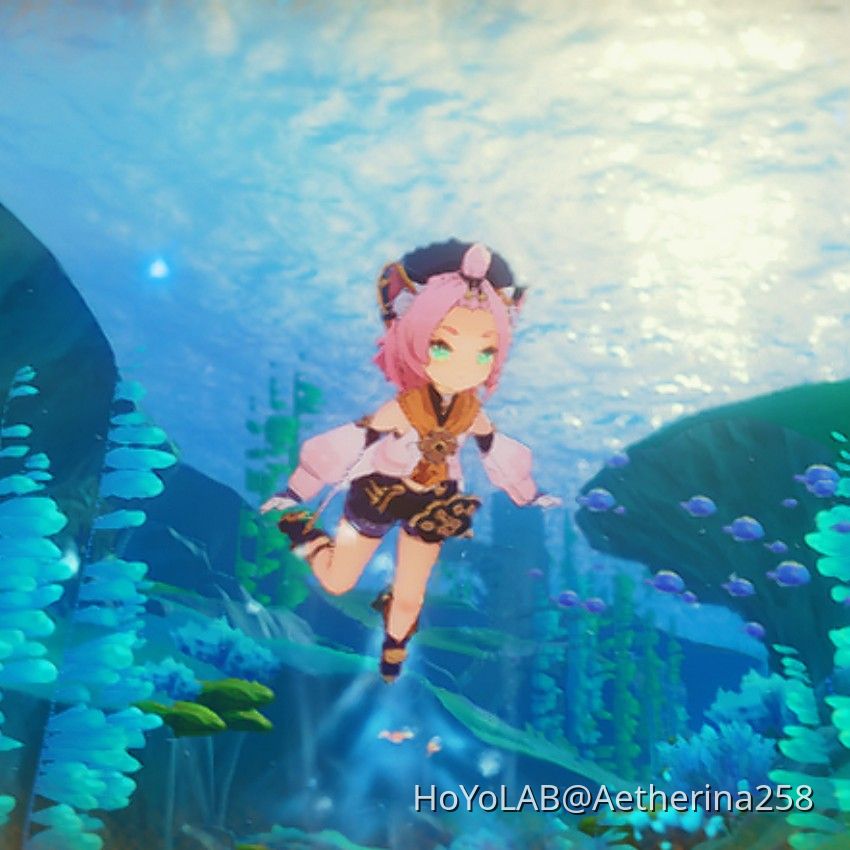 Underwater photoshoot for fun! Genshin Impact | HoYoLAB
