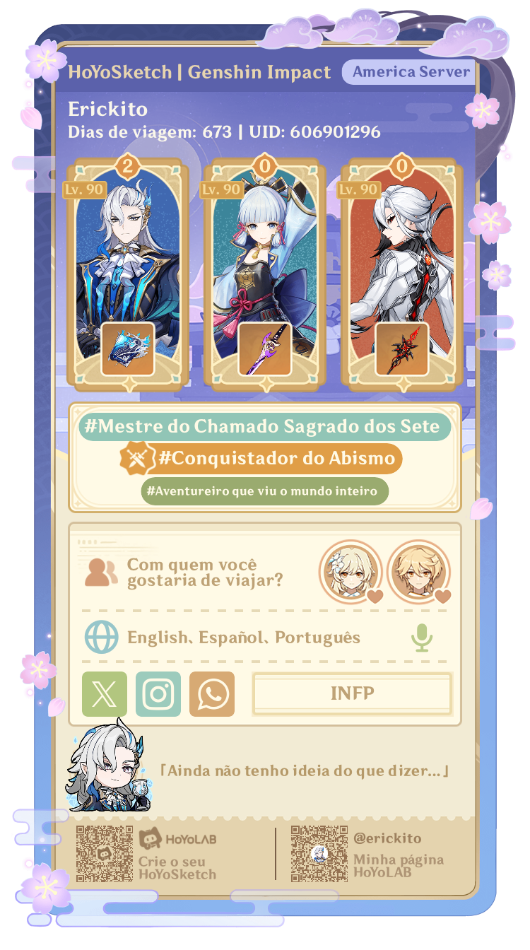 legalzinho esse card que o app cria Genshin Impact | HoYoLAB