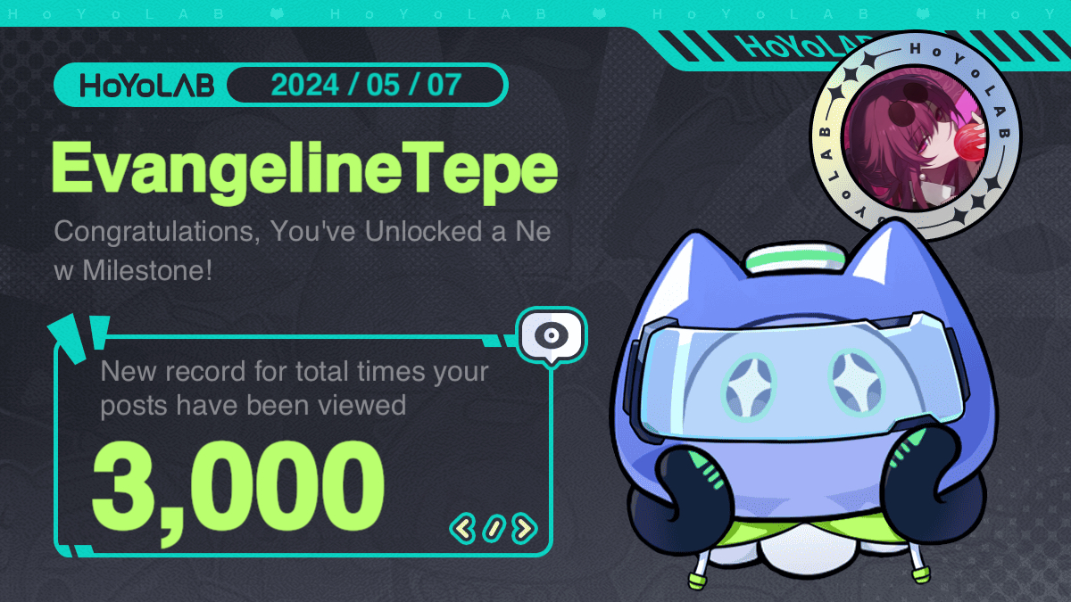 7th Post Milestone!!! | HoYoLAB