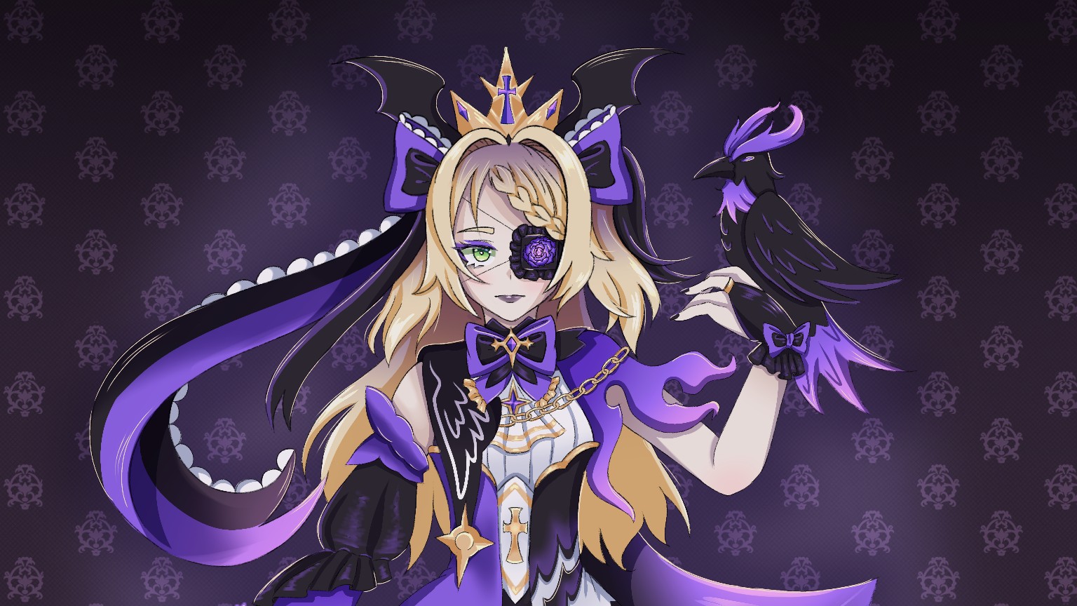 Fischl in a gothic lolita outfit Genshin Impact | HoYoLAB