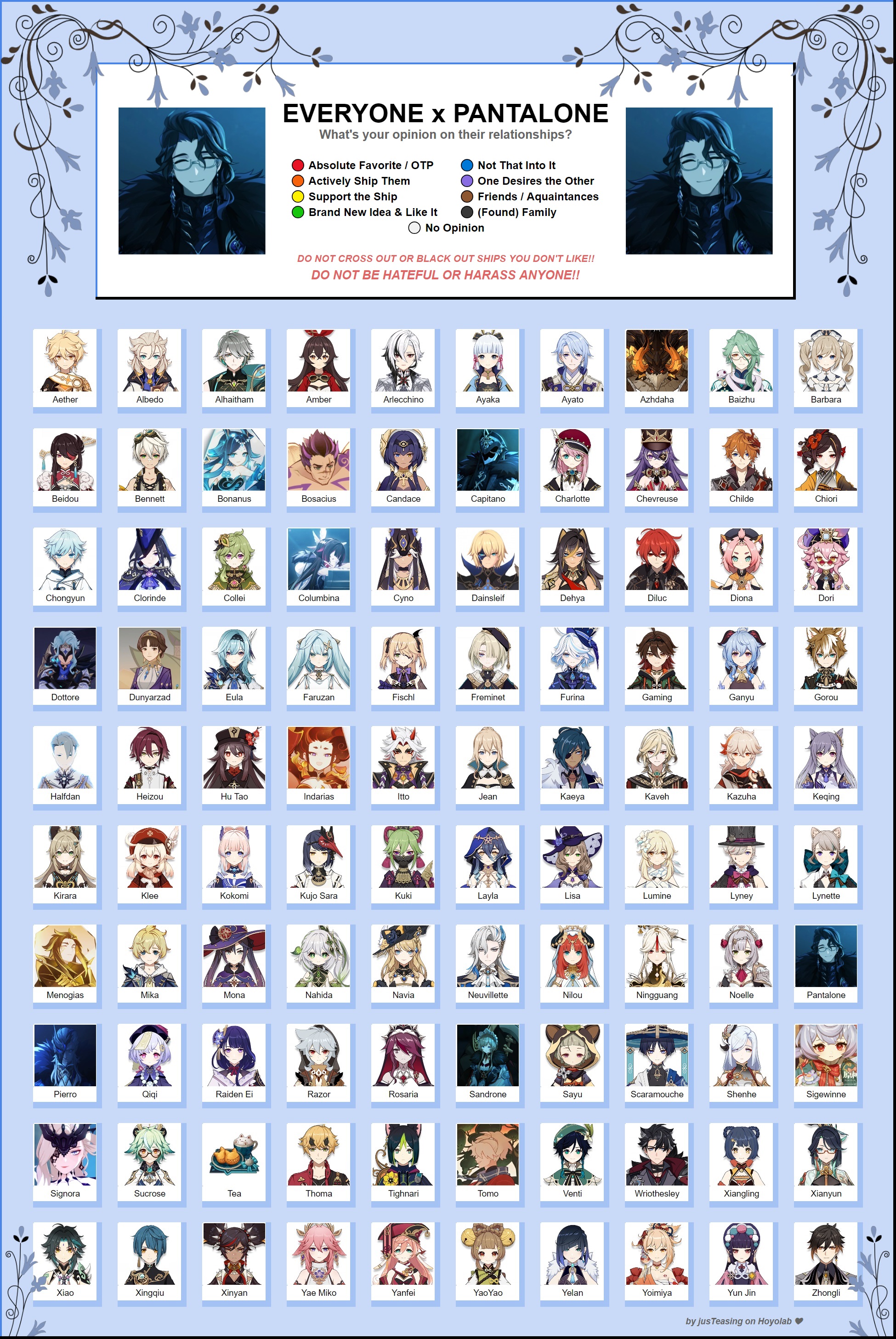 EVERYONE x Pantalone, Pierro, QiQi, Raiden, Razor Genshin Impact | HoYoLAB