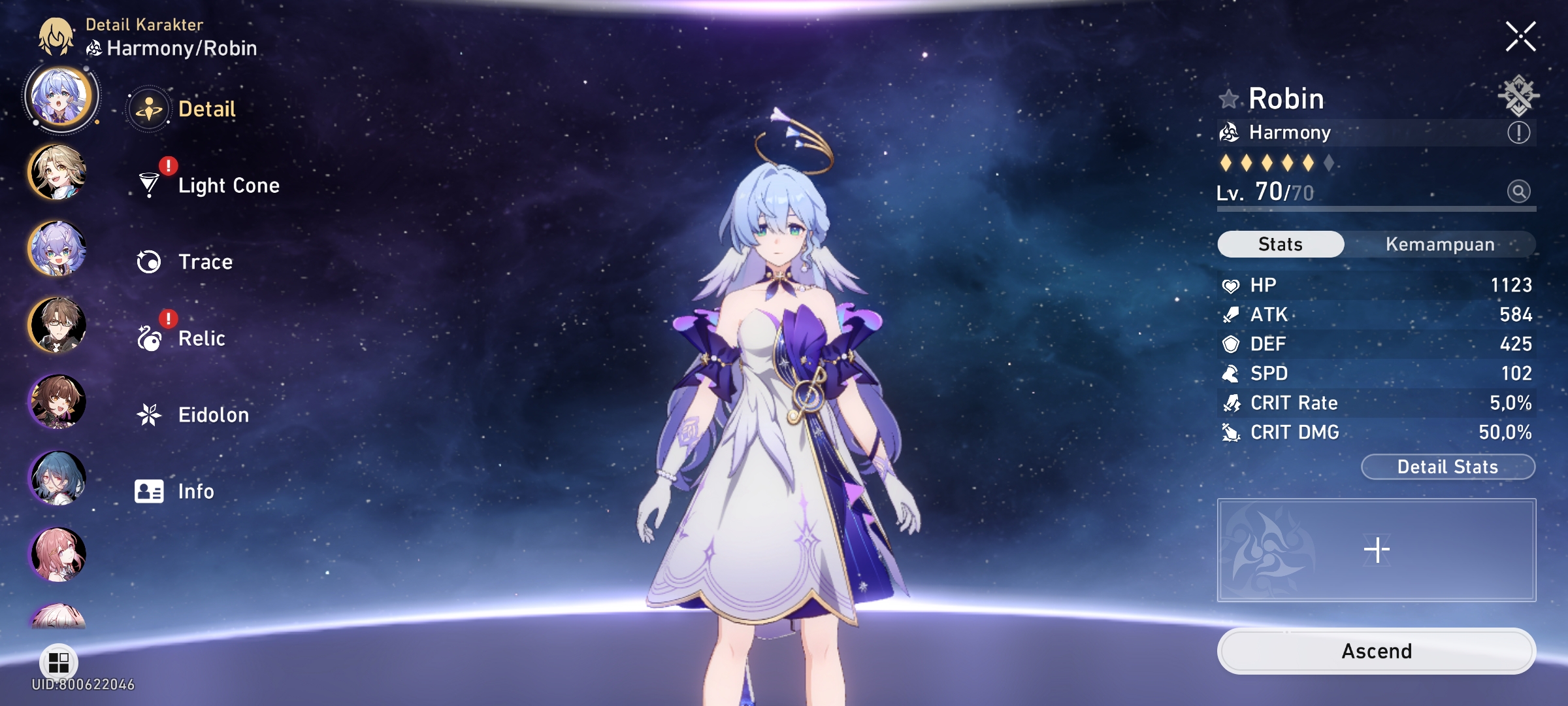 Robin cwan pulang Honkai: Star Rail | HoYoLAB