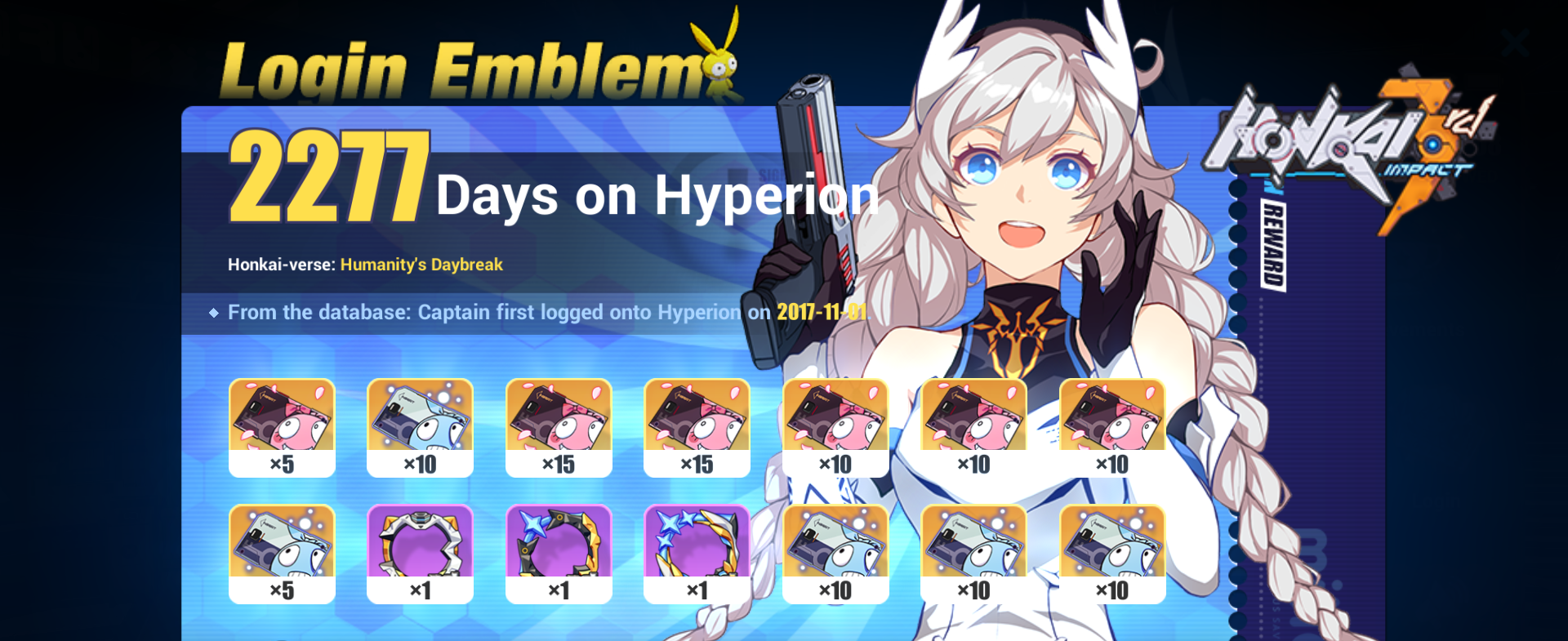 DAYS ON HYPERION Honkai Impact 3rd | HoYoLAB