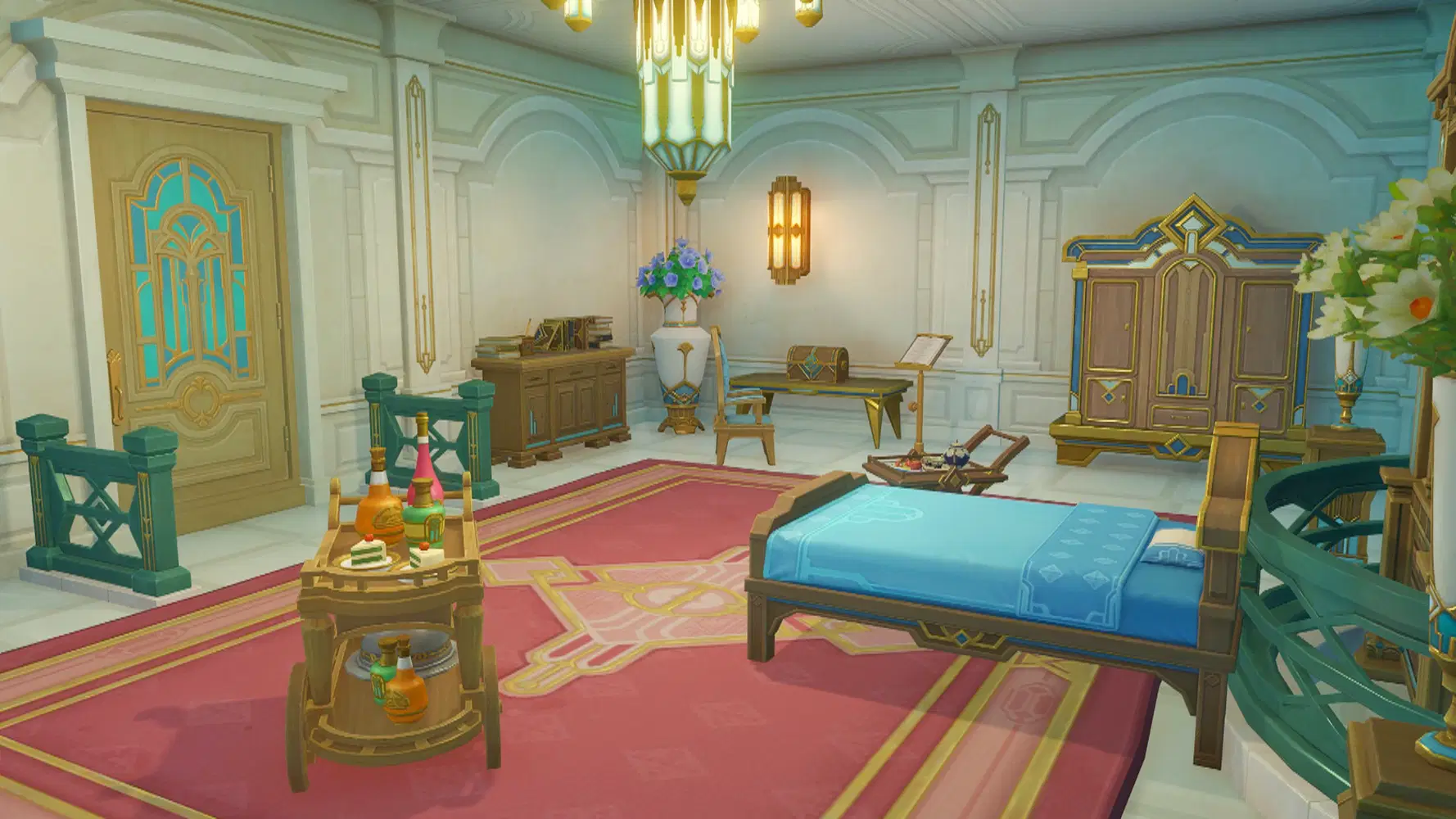 Fontaine mansion bedrooms' designs (Furina, Neuvillette, Lyney ...