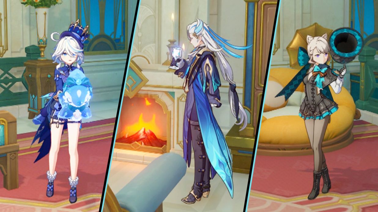 Fontaine mansion bedrooms' designs (Furina, Neuvillette, Lyney ...