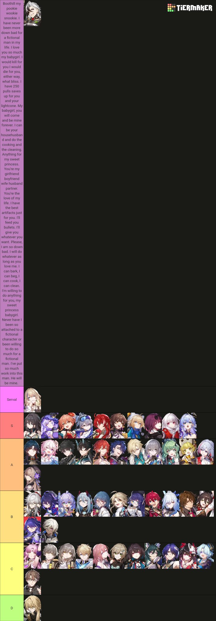 Rate my hsr tierlist :3 Honkai: Star Rail | HoYoLAB