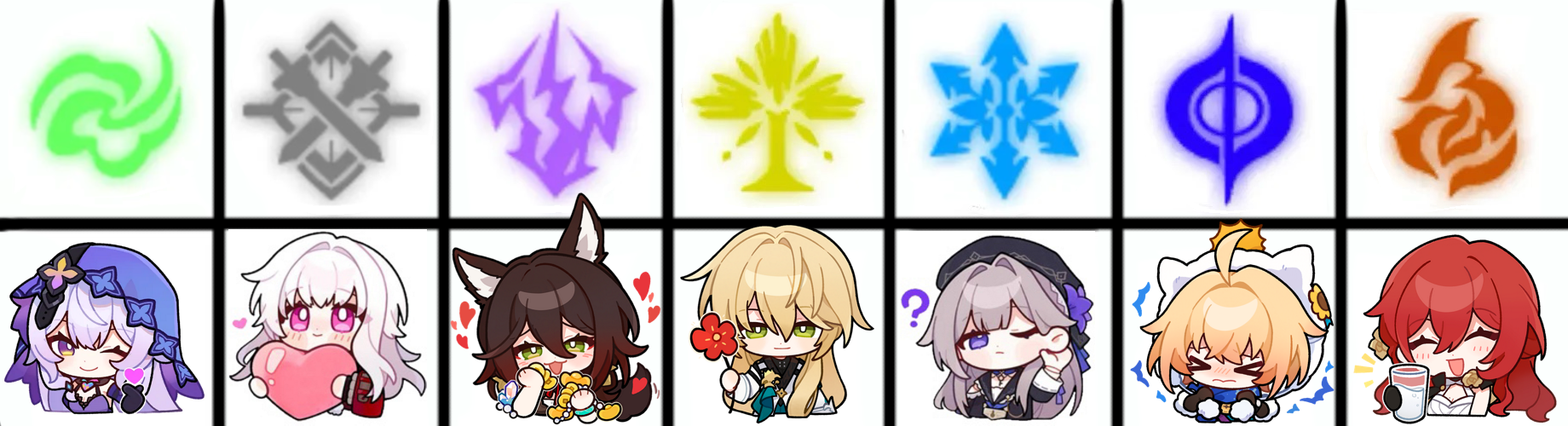 Characters from Elements that I like