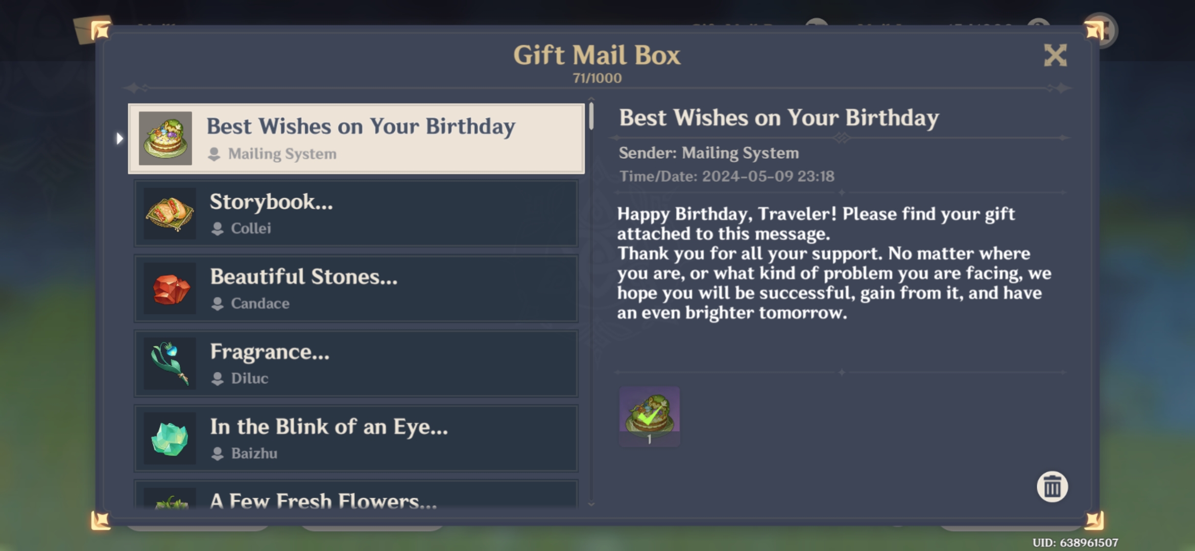 I got gifted by this person today thank you so very much if you see ...