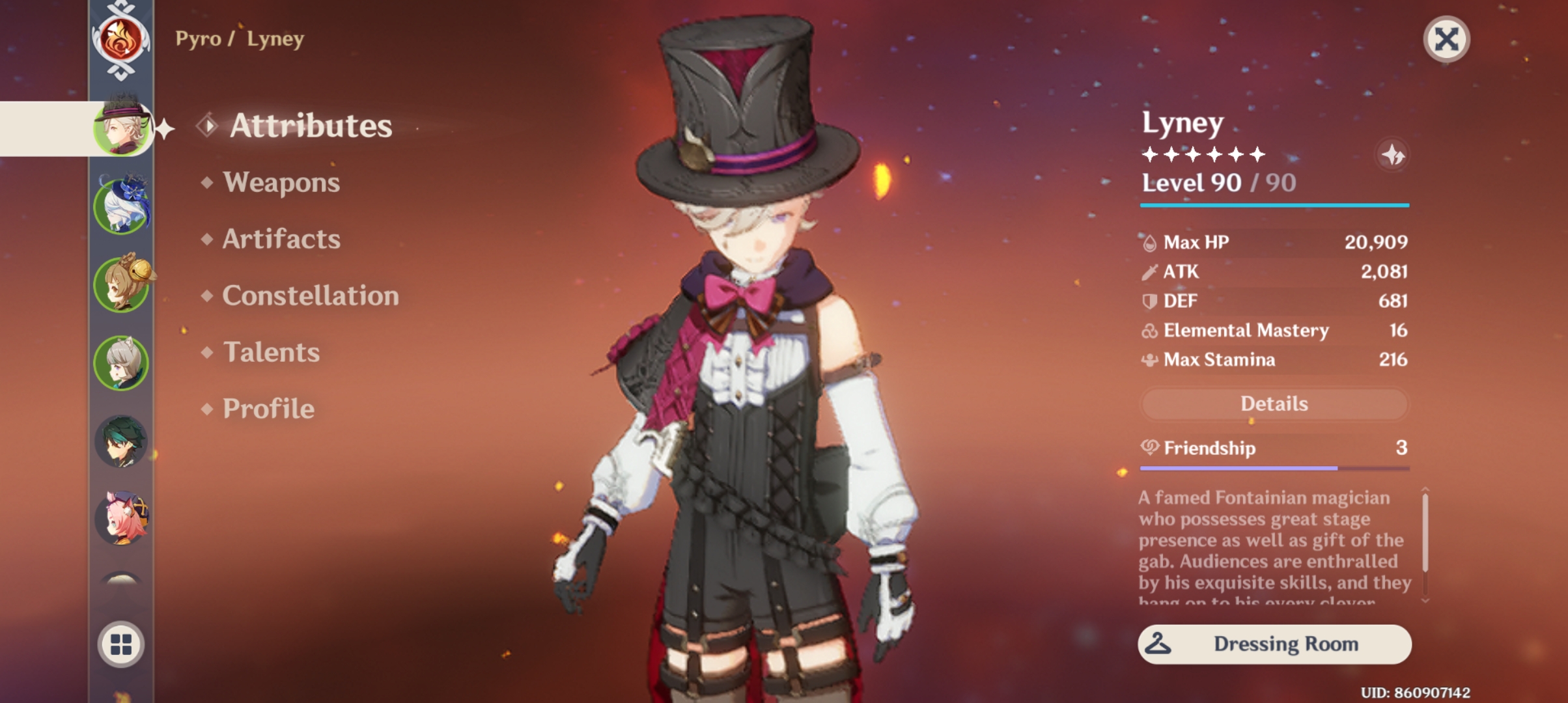 Lyney finally level 90 and with perfect stats :3 Genshin Impact | HoYoLAB