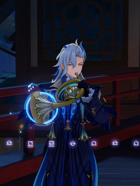 Neuvillette playing the Nightwind Horn Genshin Impact | HoYoLAB