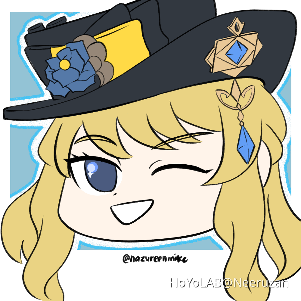 Day 215 until I reach Level 12: Simple chibi of Navia! Genshin Impact ...