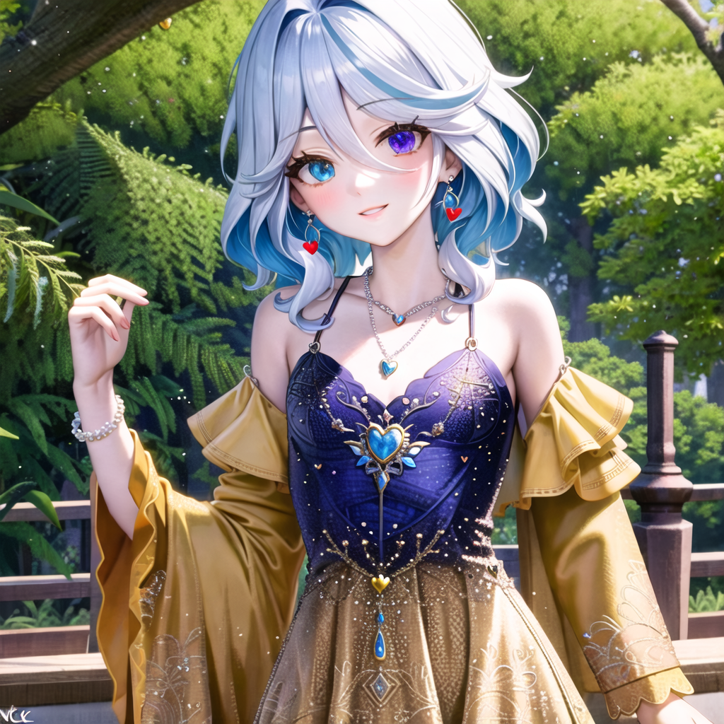 Lady Furina outdoors in a dress Genshin Impact | HoYoLAB