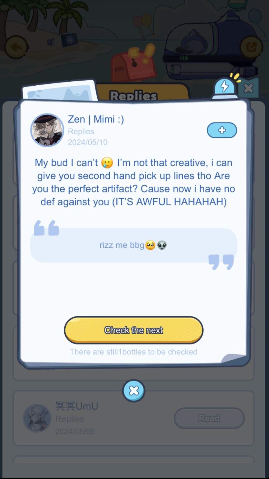 daily rizz lines to annoy ur friends P.2 | HoYoLAB