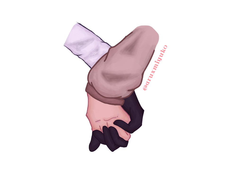 My ocs holding handsss