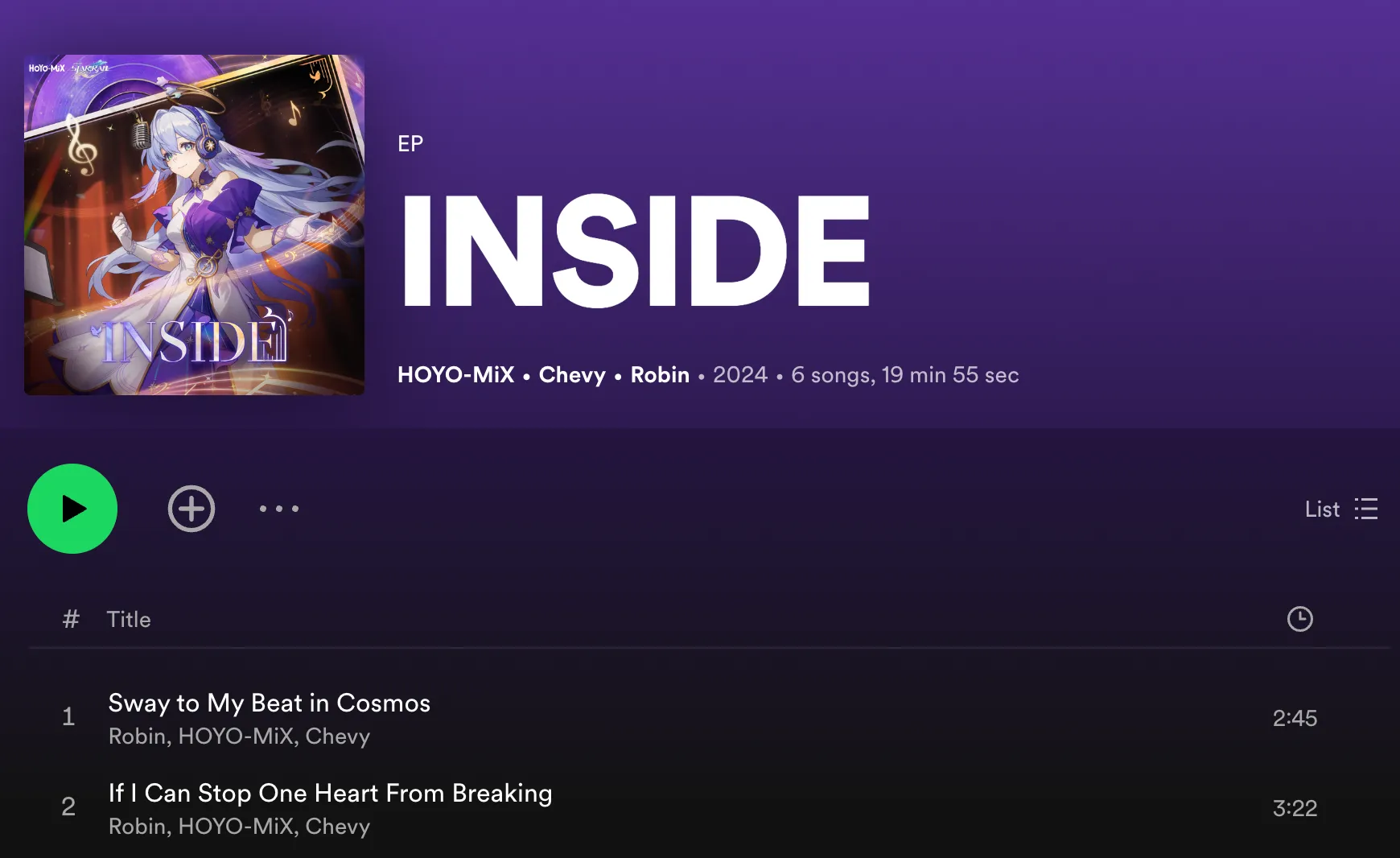 Honkai Star Rail: Robin "INSIDE" Album is Now Available! Honkai: Star ...