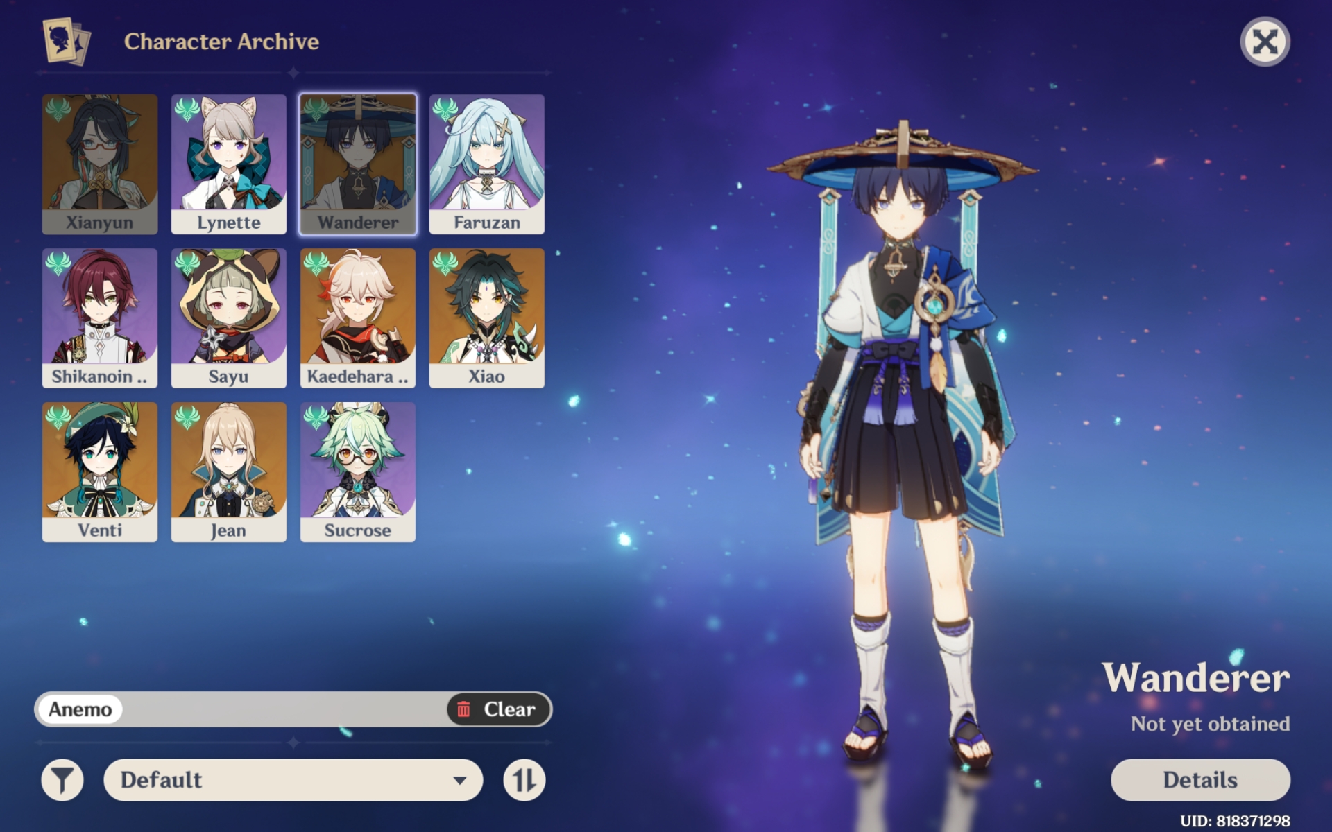 Need Wanderer to complete the Anemo Boys ehe Genshin Impact | HoYoLAB