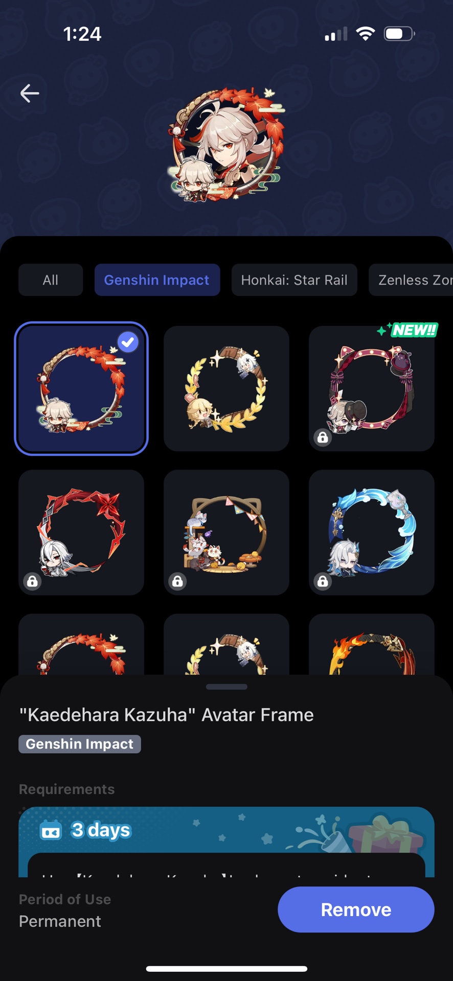 Woohoo finally got the permanent character avatar frame Genshin Impact ...