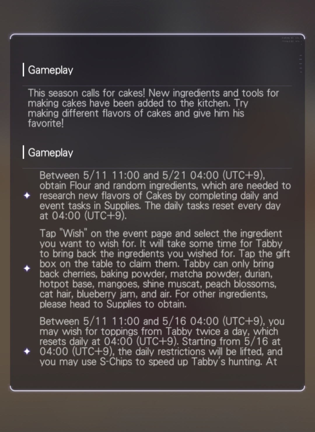 Cooking Trials - Cake [Complete] Tears of Themis | HoYoLAB