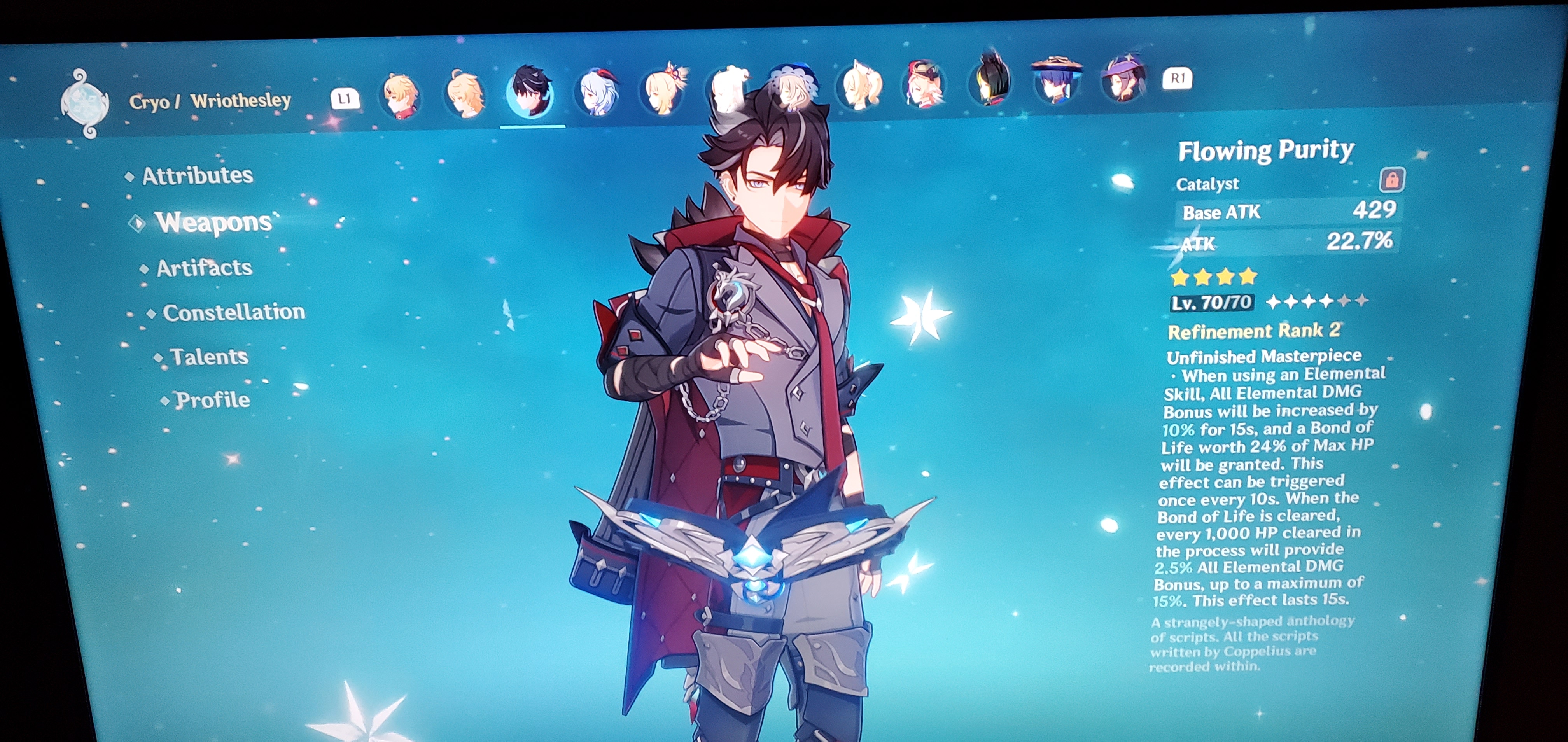 Possible Wriothesley Build Genshin Impact | HoYoLAB