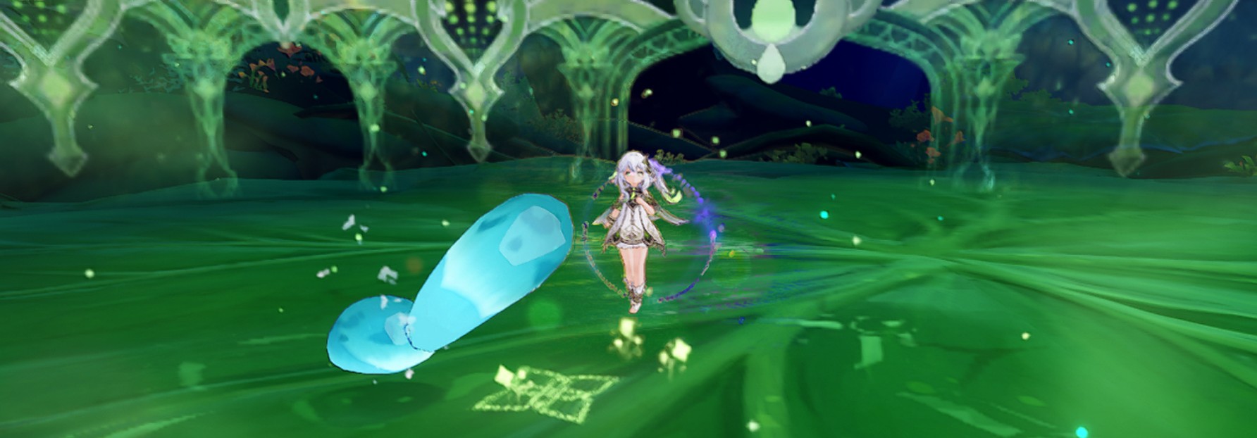 The hydro slime interrupting Nahida Genshin Impact | HoYoLAB