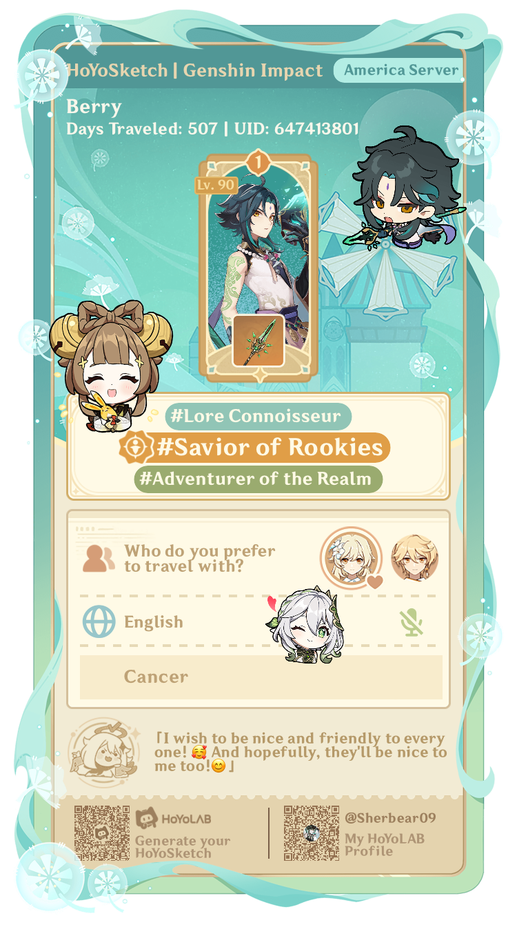 MY GENSHIN NAMECARD!! ️ Genshin Impact | HoYoLAB