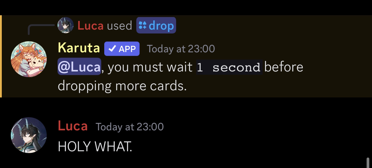 me and my fights with karuta bot on discord | HoYoLAB