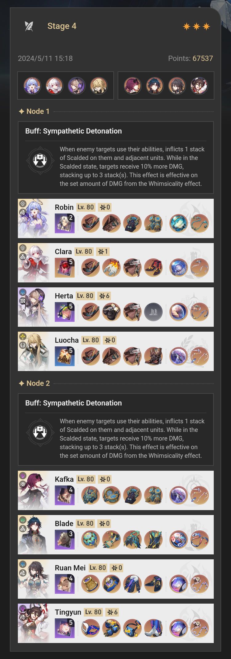 Clara Follow Up X Kafka/Blade Dual Carry Honkai: Star Rail | HoYoLAB