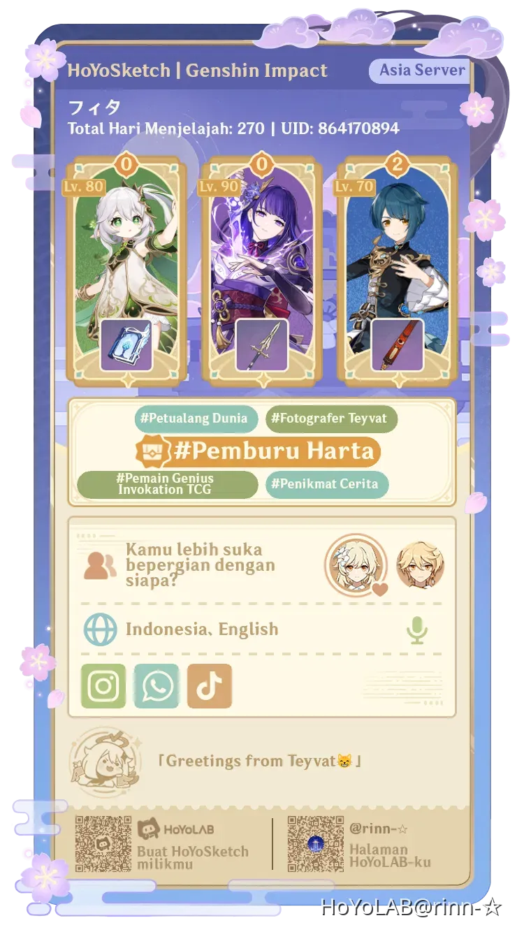 my name card Genshin Impact | HoYoLAB