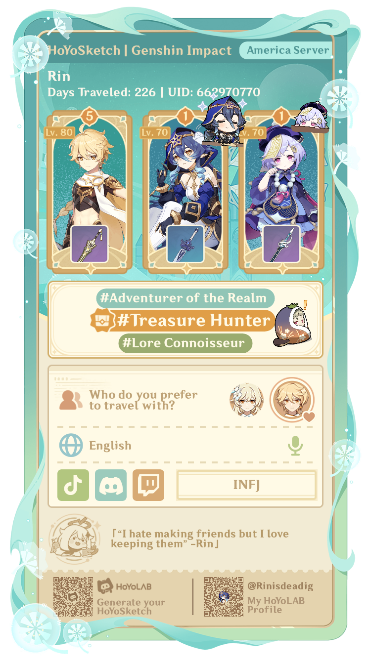 My profile Genshin Impact | HoYoLAB