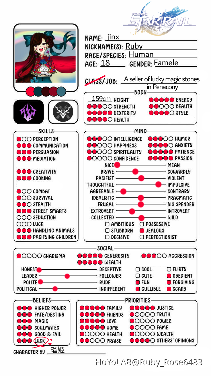 My HSR oc!^^(Description) Honkai: Star Rail | HoYoLAB