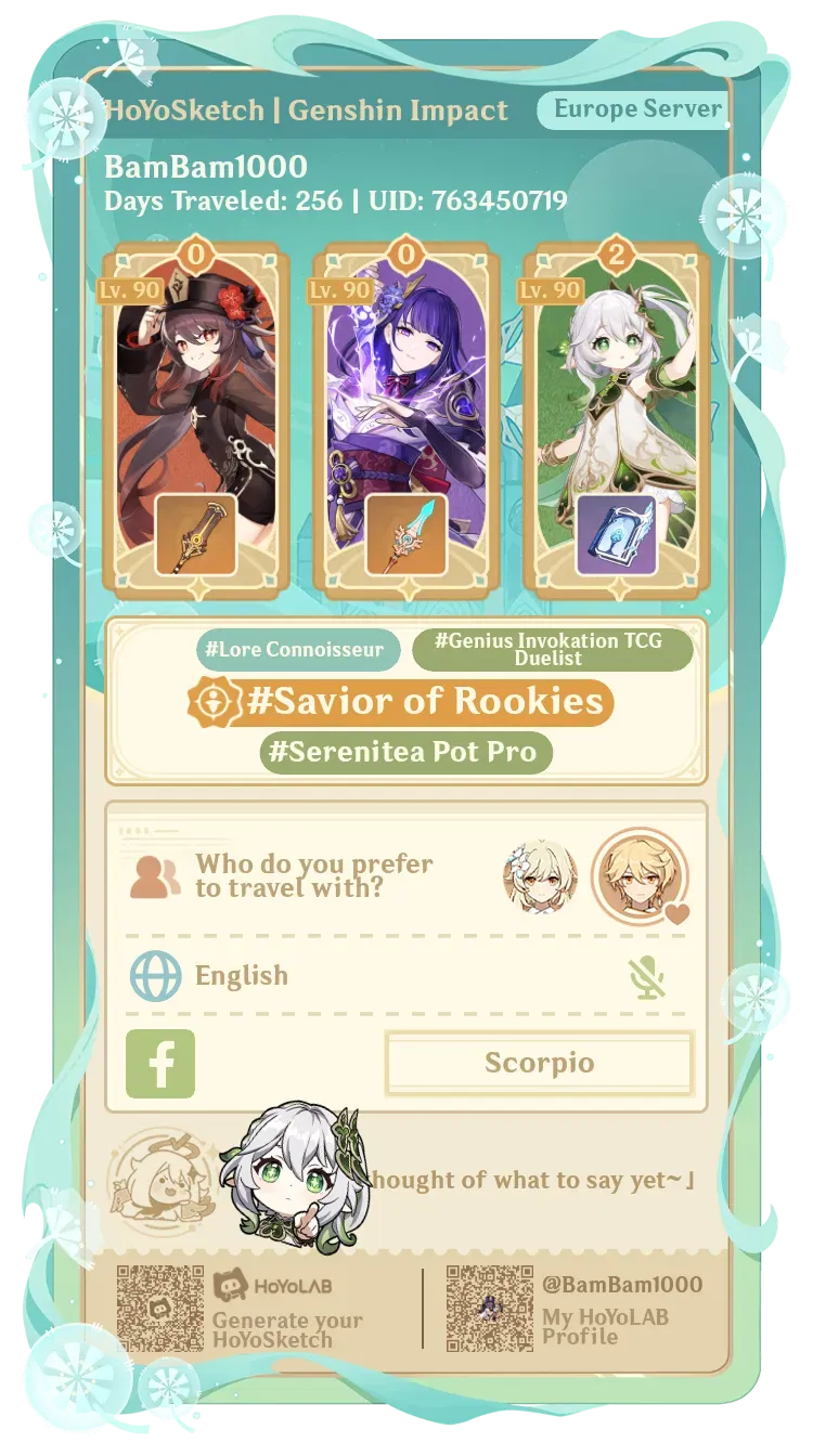 Fancy Name Card Genshin Impact | HoYoLAB