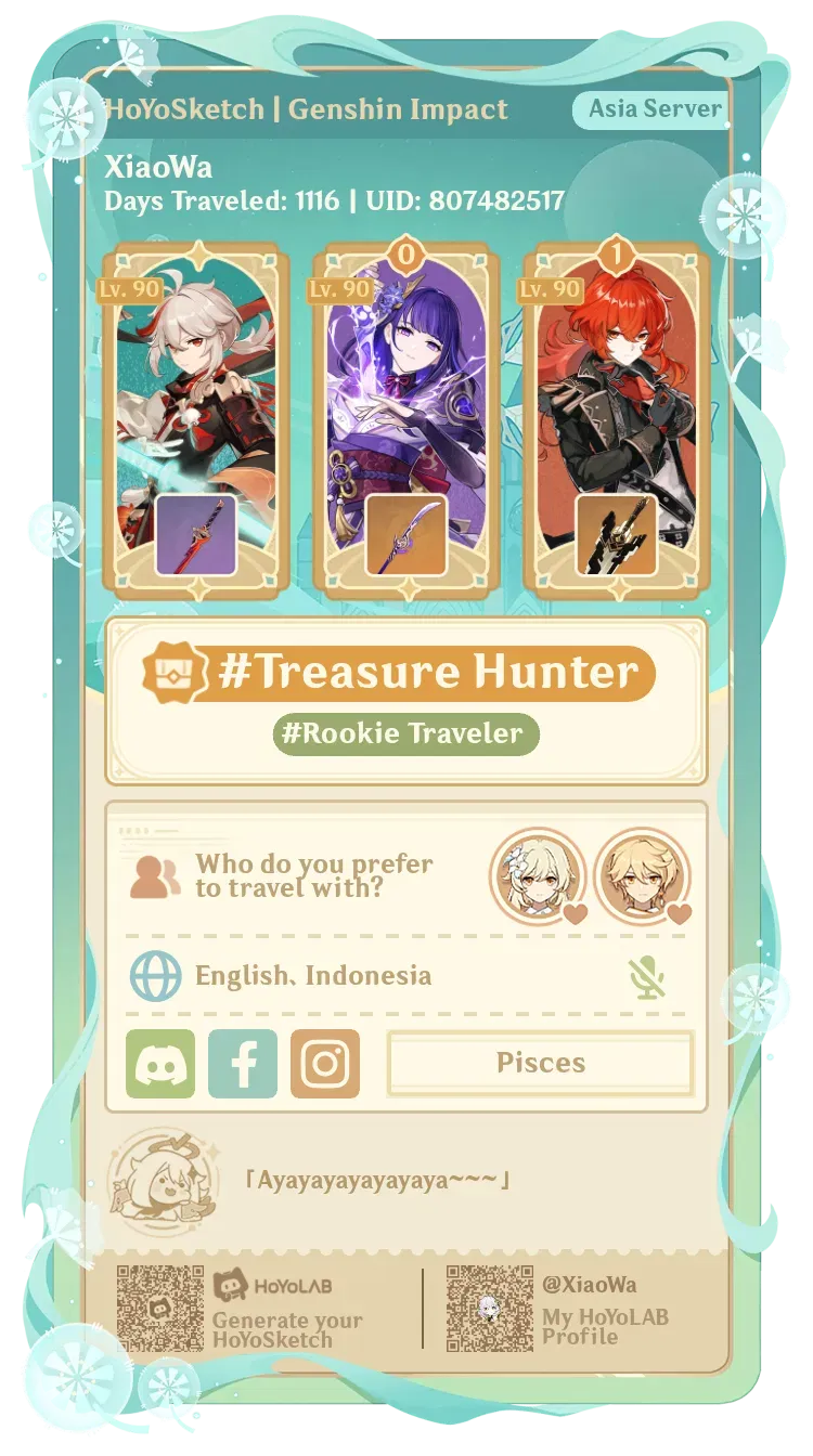 Custom card Genshin Impact | HoYoLAB