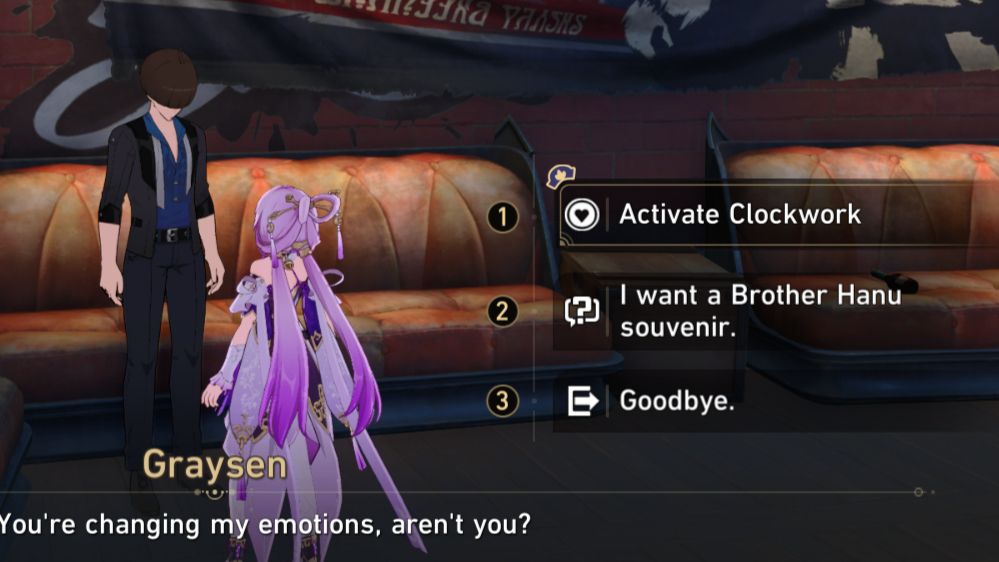 Anyone know how to receive the brother hanu souvenir from this npc ...