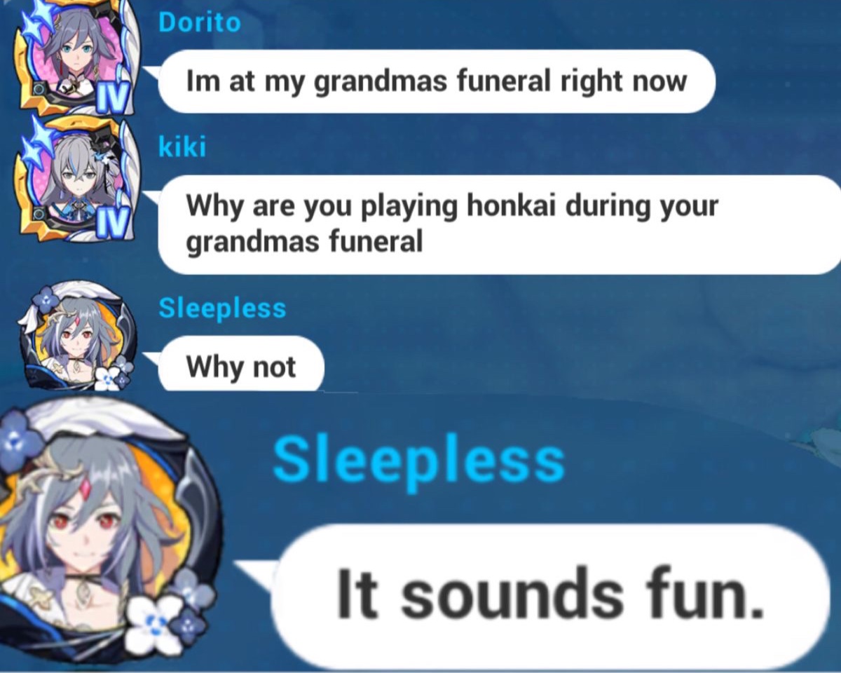senti would definitely say this😭🙏💀 Honkai Impact 3rd | HoYoLAB