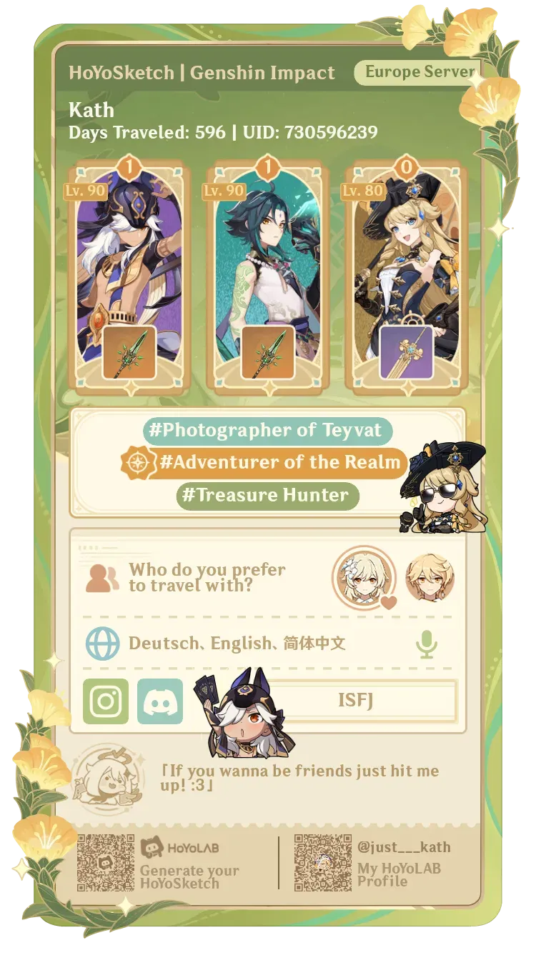 My HoyoSketch as an average player Genshin Impact | HoYoLAB