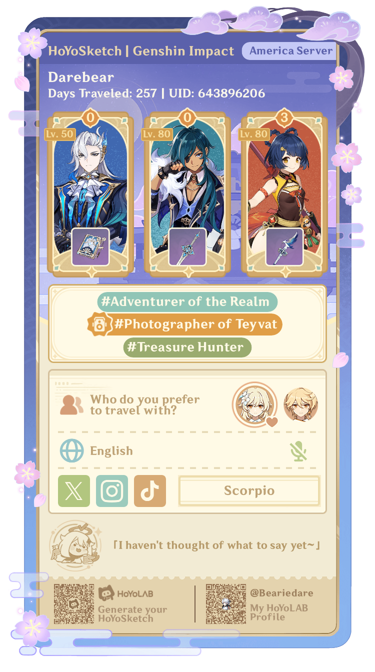 Genshin Profile? Genshin Impact | HoYoLAB