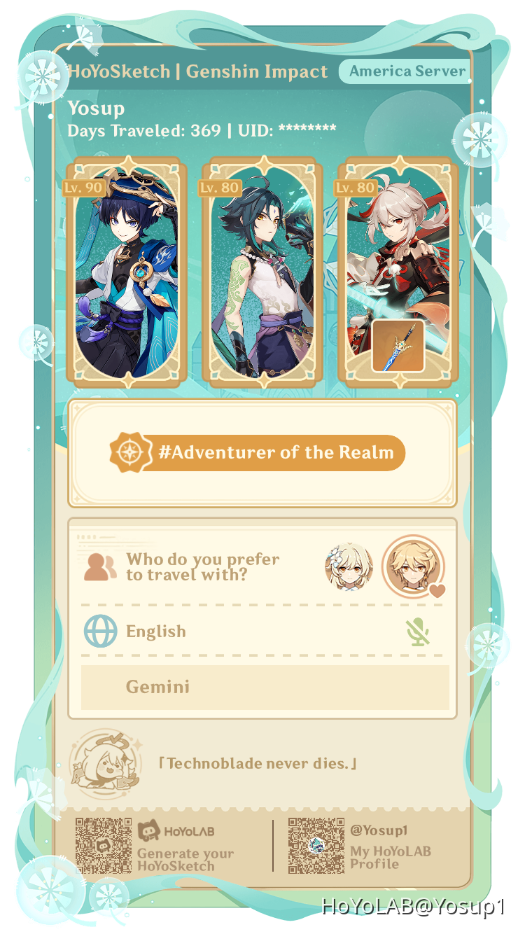 My Name Card Genshin Impact | HoYoLAB