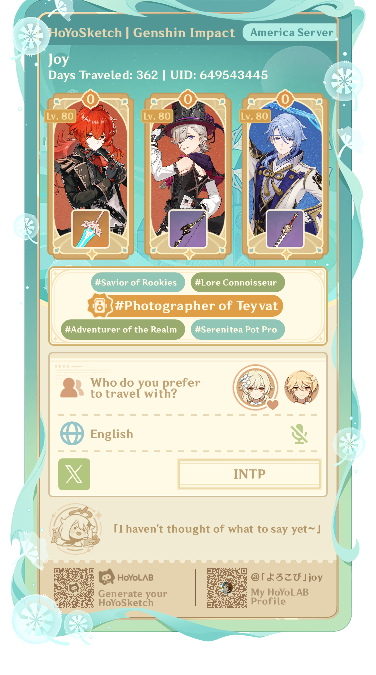 Genshin Impact Name card! Genshin Impact | HoYoLAB