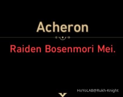 Acheron's name brings me so much Joy Honkai: Star Rail | HoYoLAB