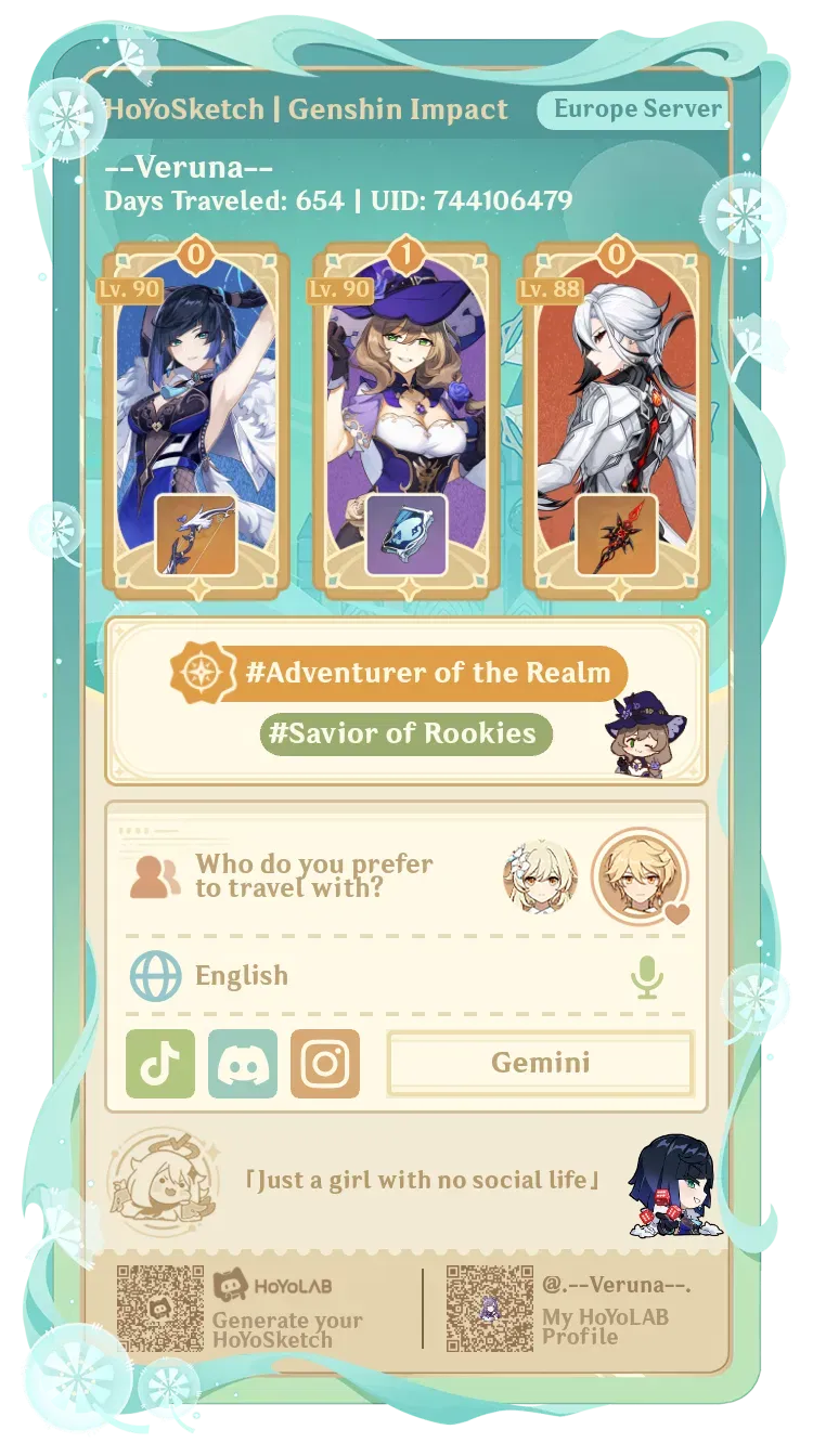 MY CARD Genshin Impact | HoYoLAB