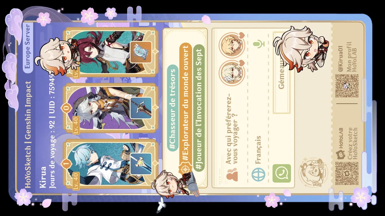 Mon profil genshin ! Genshin Impact | HoYoLAB