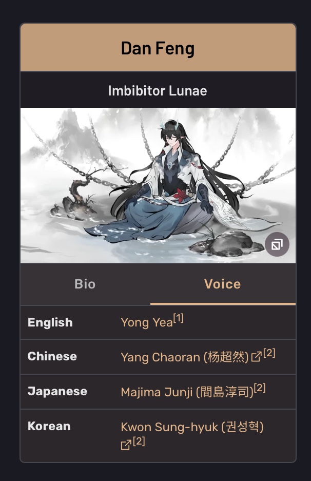 til that dan feng (exclusively the one from the past) has different vas ...