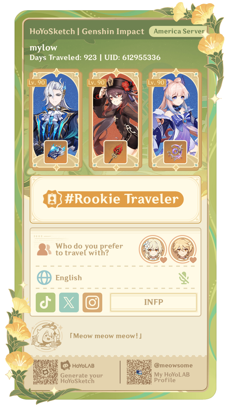 My profile Genshin Impact | HoYoLAB
