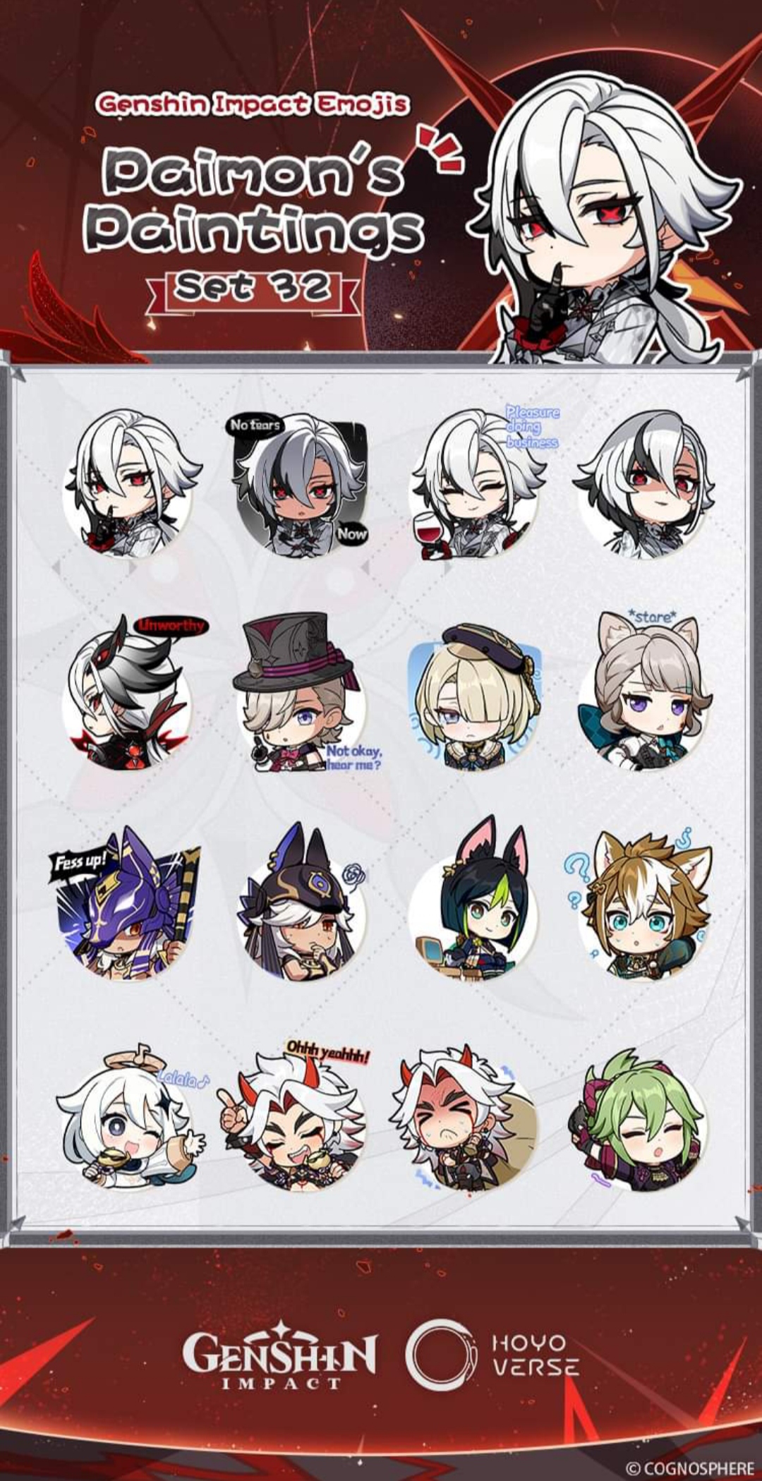 Genshin stickers set 32! Genshin Impact | HoYoLAB